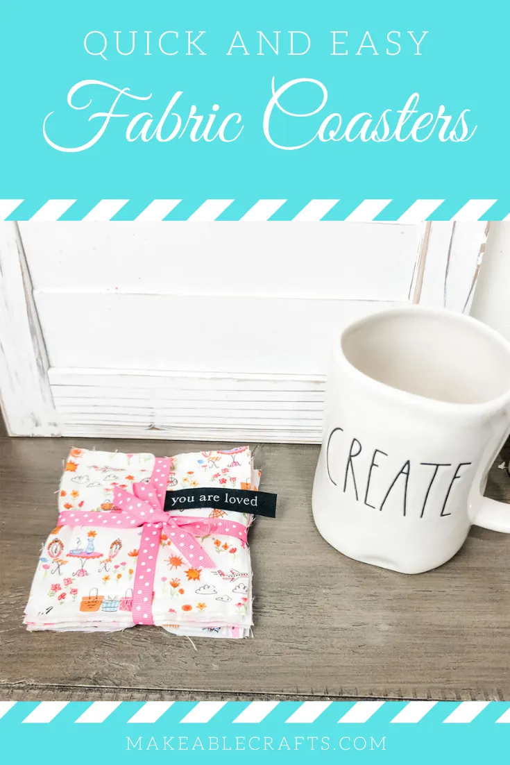How To Make Easy Fabric Coasters - Makeable Crafts