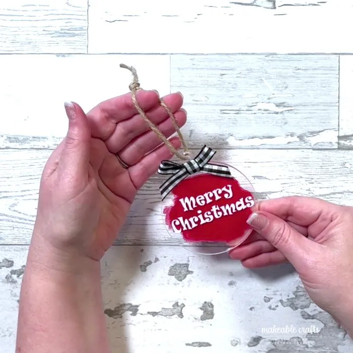 Easy Christmas Acrylic Ornament Idea You Can Make - Makeable Crafts