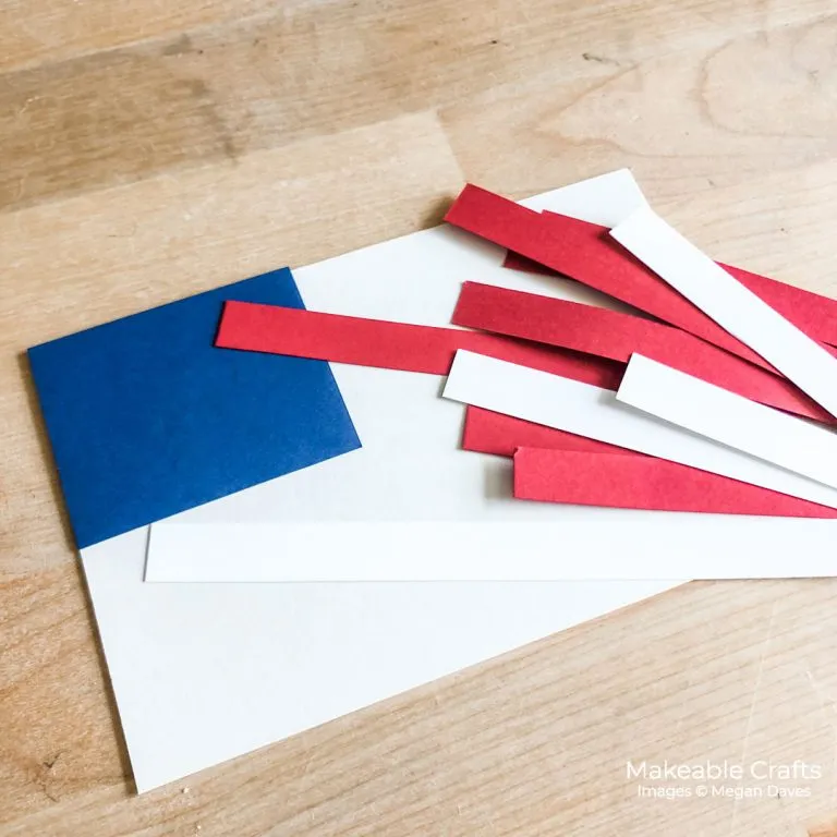 American Flag Craft with Paper - Makeable Crafts