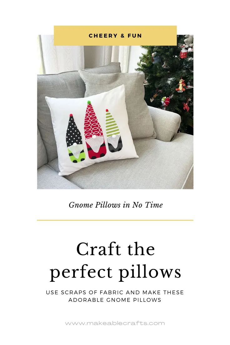Easy DIY Gnome Pillows - Makeable Crafts