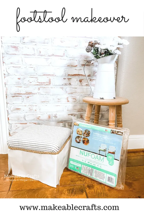 How To Reupholster A Footstool - Makeable Crafts