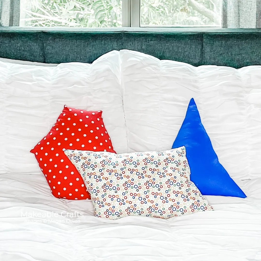 Easy Geometric Shaped Pillows - Makeable Crafts