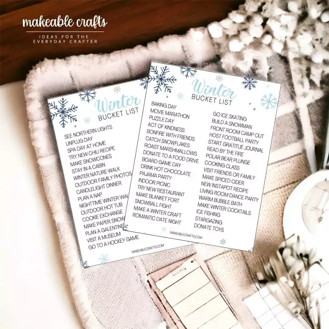 Winter Bucket List DIY Craft Idea - Makeable Crafts